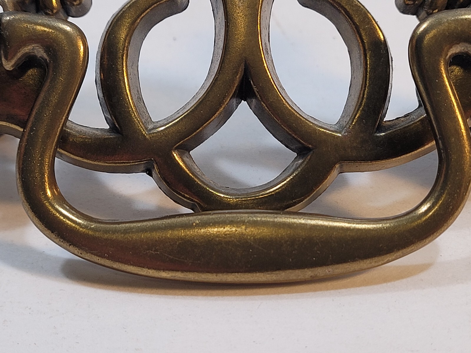 Vintage Brass Batwing Chippendale Metal Drop Bail Pull Drawer Dresser ...