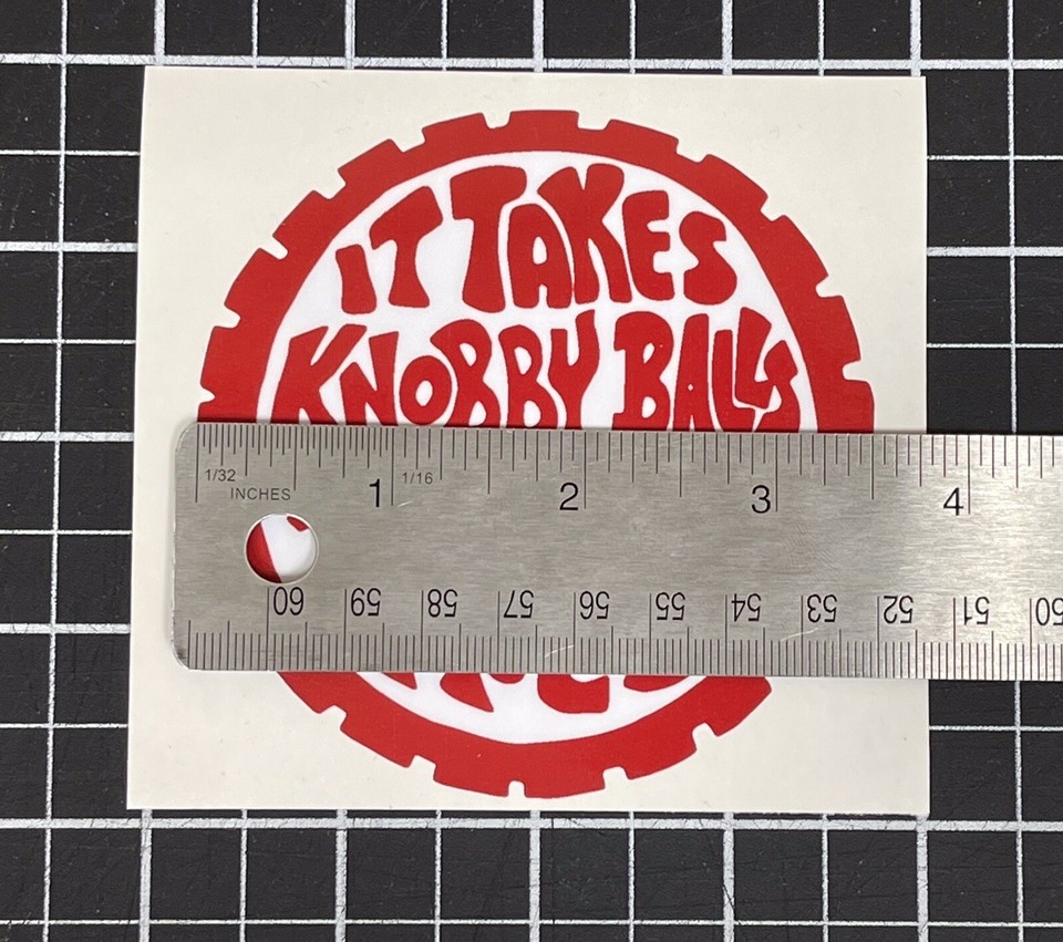 New KNOBBY BALLS Vintage Motocross STICKER Decal Penton KTM Husqvarna ...