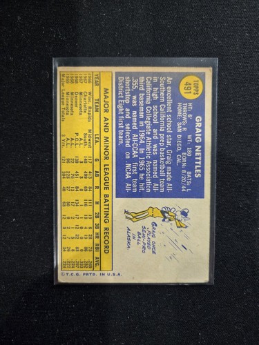 1970 Topps Baseball Graig Nettles #491 VG-EX* | eBay