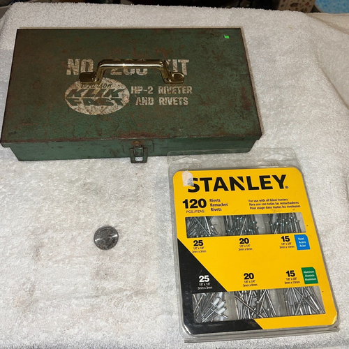 Marson Klik Fast HP-2 No 200 Kit Riveter and Rivets +NIB Stanley Rivets ...