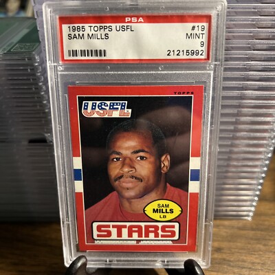 1985 Topps USFL Sam Mills #19 PSA 9 MINT Panthers Saints | eBay