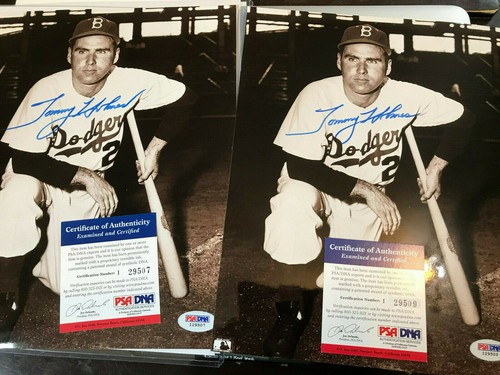 Tommy Holmes 2x LOT Signed 8x10 Photo Autograph Auto PSA/DNA COA ...