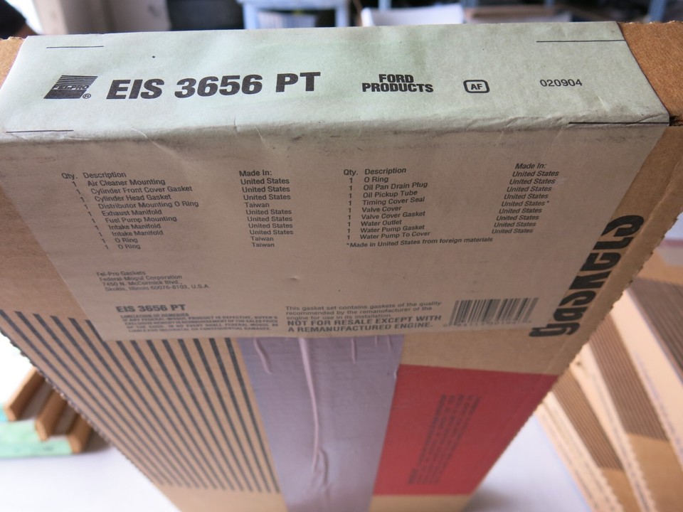 Fel-Pro Engine Kit Gasket Set EIS 3656 PT for Ford | eBay