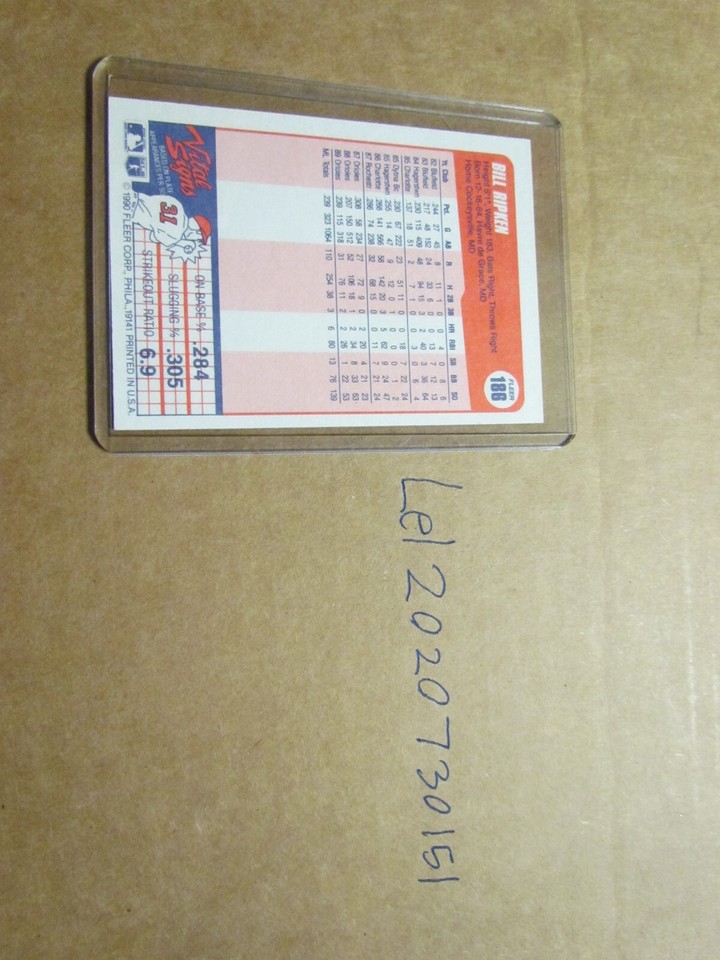 1990 Fleer Bill Billy Ripken Signed Baseball Card | eBay