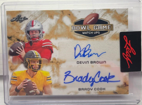 Devin Marron/Brady Cook 2023 Feuille Bol Jeu Match Ups Double Autographe Auto #' | eBay