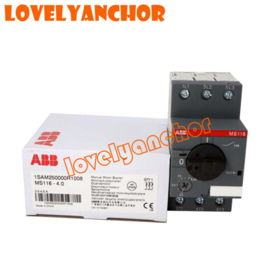 1PC ABB MS116-4 MS116-4.0 2.5-4.0A Circuit Breaker Manual Motor Starter ...