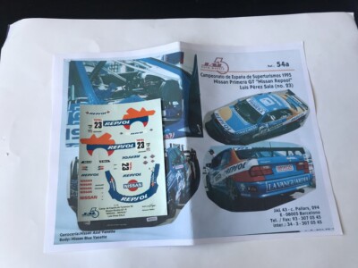 Stickers Decal 1:43 Nissan Primera Gt " Nissan Repsol " C.Espagne De ...