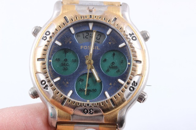 Fossil Special Edition Chronomaster Alarm 3 ATM Ch-2236 Two-tone ...