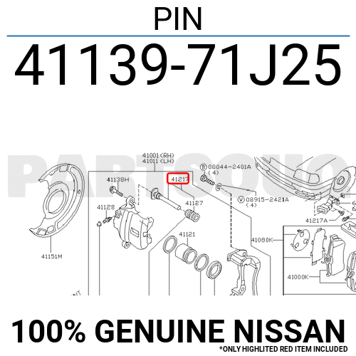 4113971J25 Genuine Nissan PIN 41139-71J25 | eBay