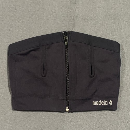 Medela Easy Expression Hands Free Pumping Bra Black S/P Small Zip Front ...