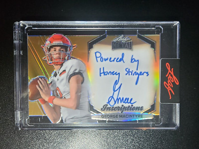 GEORGE MACINTYRE 2025 Leaf Metal GOLD INSCRIPTIONS Auto #58/100 "Honey ...