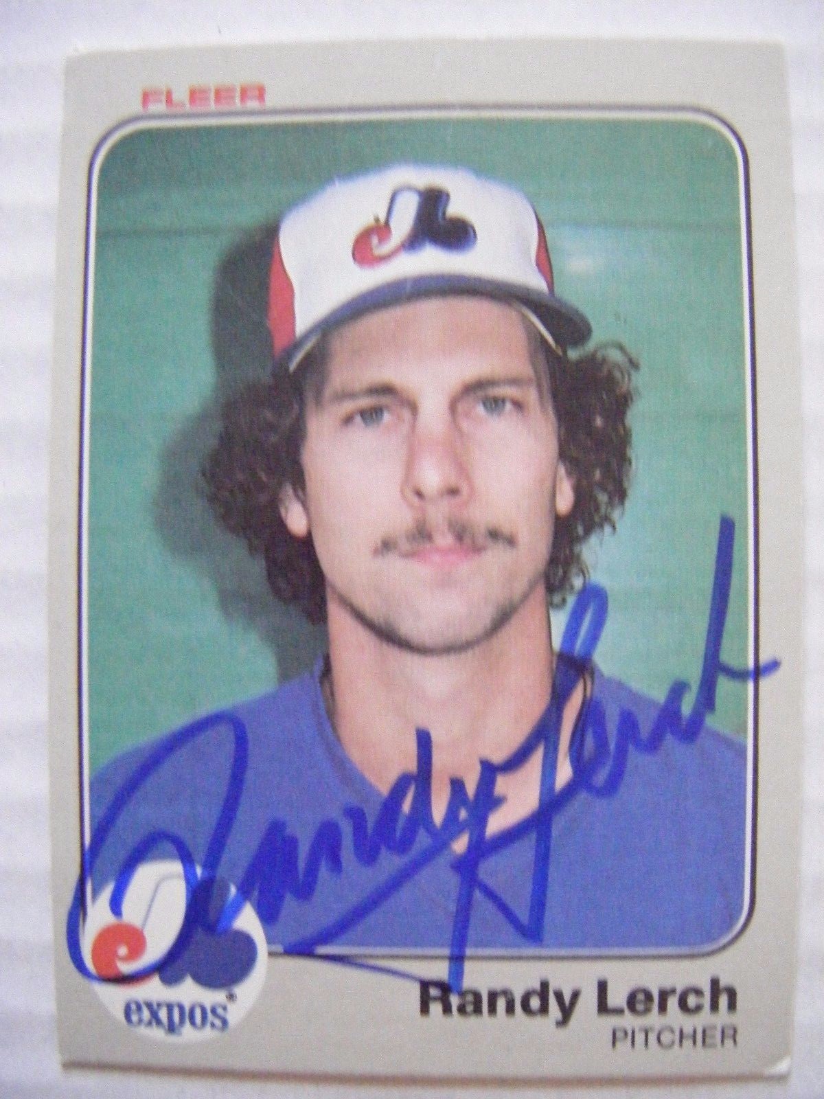 RANDY LERCH signed EXPOS 1983 Fleer baseball card AUTO Autographed ...