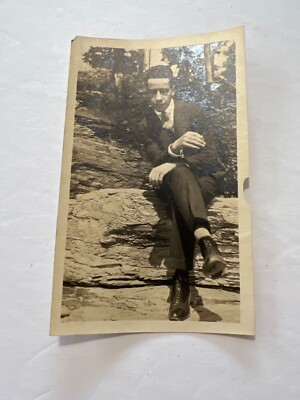 VTG Snapshot Photo Handsome Stylish Man 1916- Milan R Cook | eBay