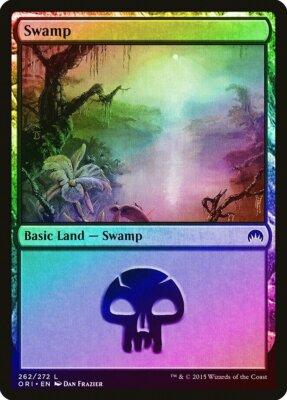 Swamp (262) FOIL Magic Origins HEAVILY PLD Basic Land MAGIC MTG CARD ...