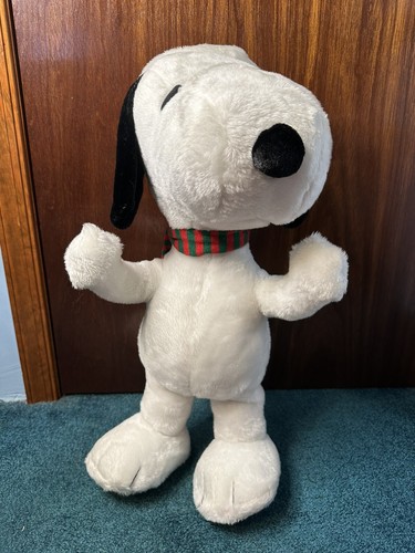 Snoopy Peanuts Christmas Plush Porch Greeter 25" Stocking Hat Scarf | eBay
