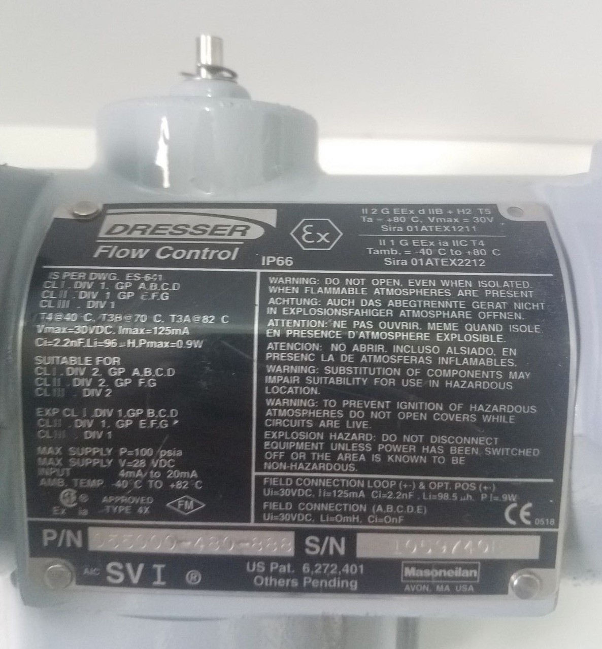 Masoneilan Dresser Flow Control 055000-480-888 | eBay