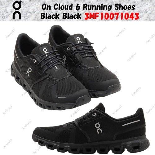 On Cloud 6 Running Shoes Black Black 3MF10071043 Men's Size | eBay