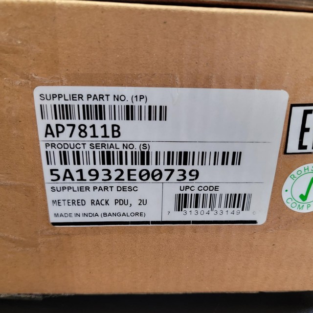 APC AP7811B 208V Metered PDU Rack - Black for sale online | eBay