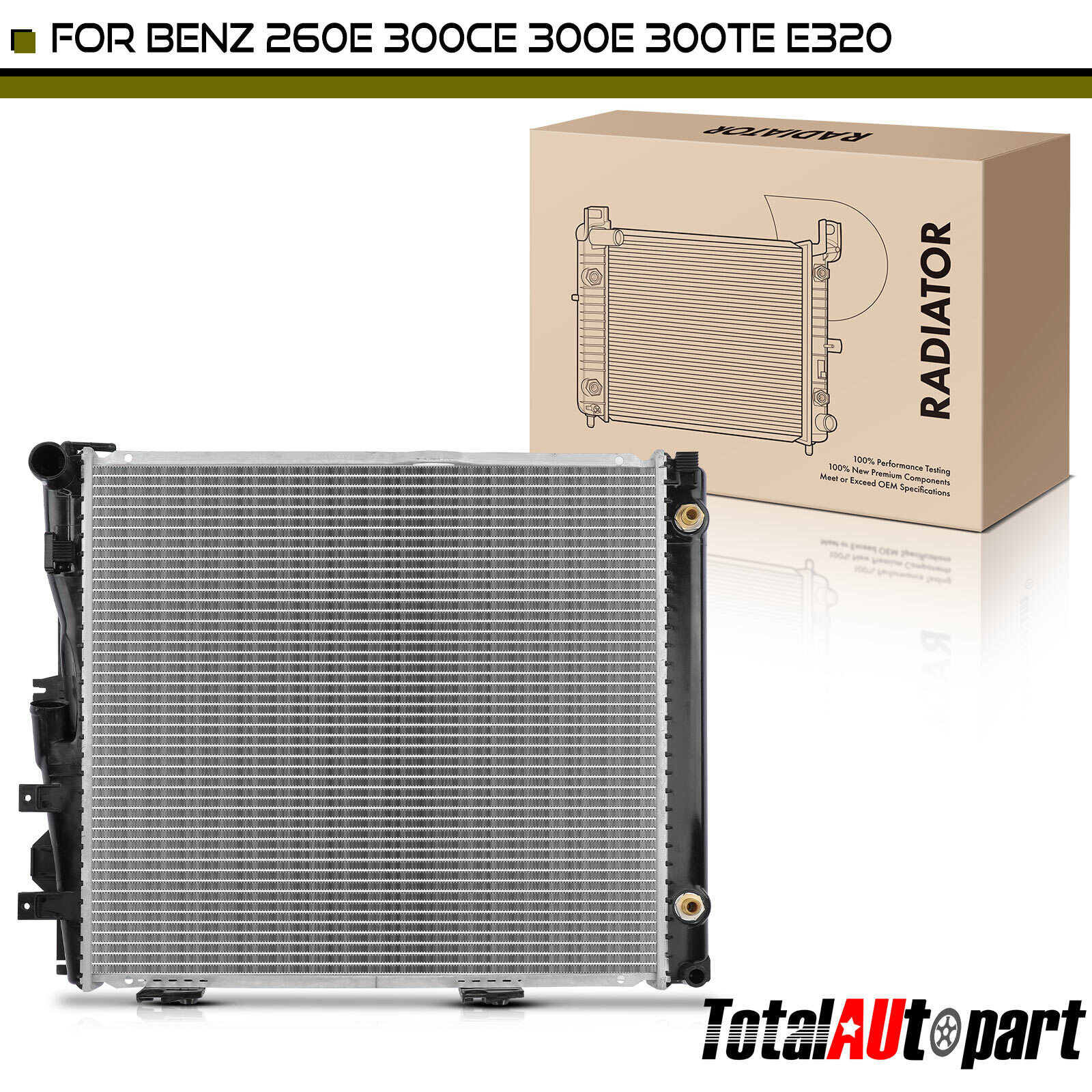 Radiator w/ Transmission Oil Cooler for Mercedes-Benz W124 260E 300E ...