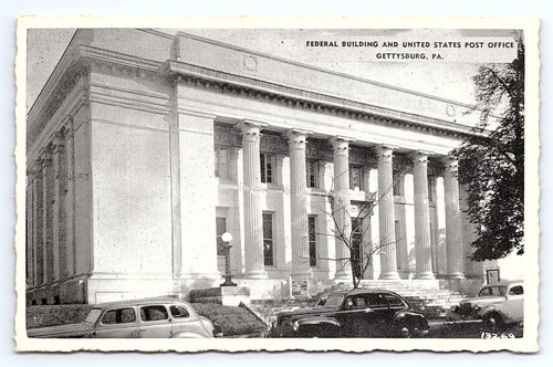 Postcard Federal Building United States Post Office Gettysburg ...
