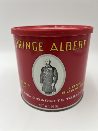 Vintage Prince Albert Tobacco 14 oz. Tin Can Container with Plastic Lid ...
