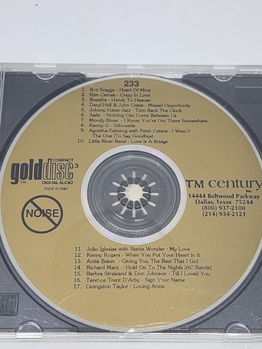 TM Century Gold Disc 233 CD Promo Rare Moody Blues Sade Boz Scaggs ...
