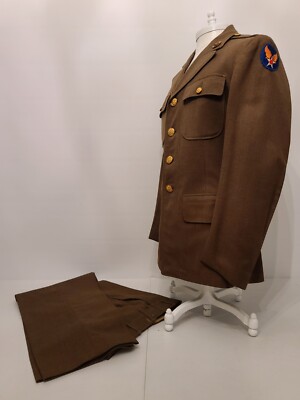 Original Named WWII Armt Air Corps AAC Uniform 4 Pocket Jacket And ...
