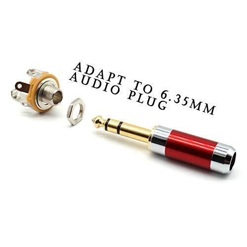 6.35mm 1/4inch Female Stereo Socket Panel Mount Jacks Patch Cables ...