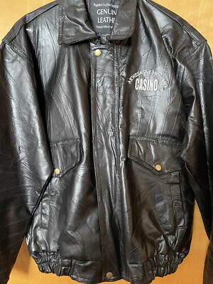 AKWESASANE MOHAWK CASINO FULLY LINED GENUINE LEATHER BOMBER JACKET NEW ...