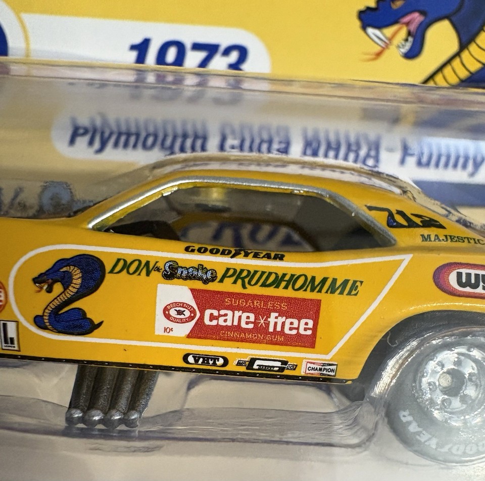 1/64 Racing Champions MINT Don SNAKE Prudhomme Plymouth Cuda NHRA Funny ...