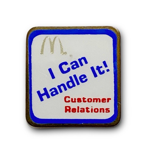 McDonald’s Pin I Can Handle It! 80s Customer Relations Red White Blue ...