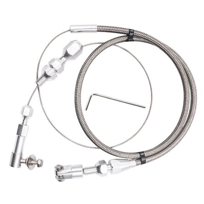 24" Hi Tech Universal Throttle Cable Kit Braided Stainless Steel with ...