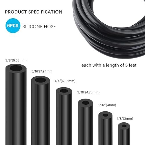 Multipurpose Vacuum Line Kit,6PCS 5Ft Vacuum Hose Automotive+64PCS ...