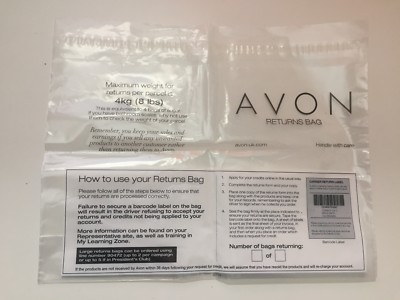 Avon Returns Bag Small Size Brand New | eBay UK