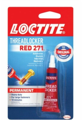 LOCTITE Red 271 Nut & Bolt Threadlocker Heavy Duty Adhesive Glue Seal 0 ...