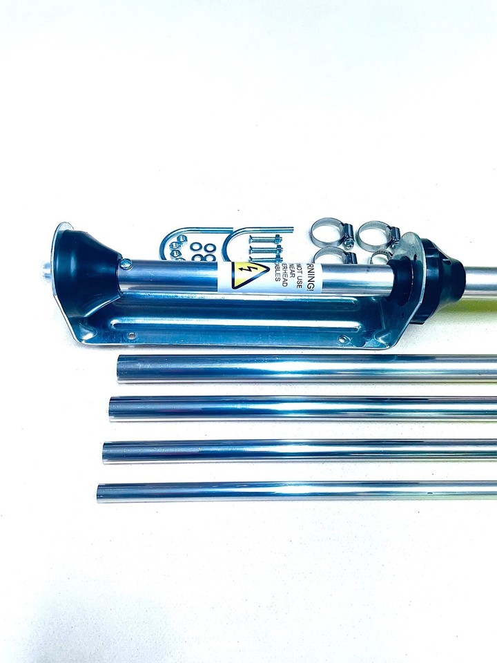 Sigma Venom 1/2 wave Silver Rod CB Base Station antenna 10 & 11 Meters ...