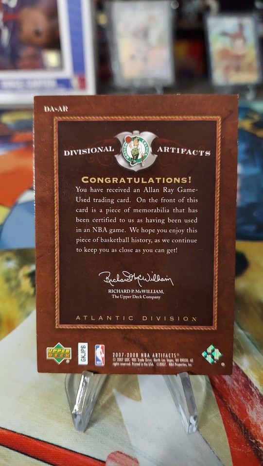 2007-08 Allan Ray Upper Deck Divisional Artifacts Card #D/250 Boston ...