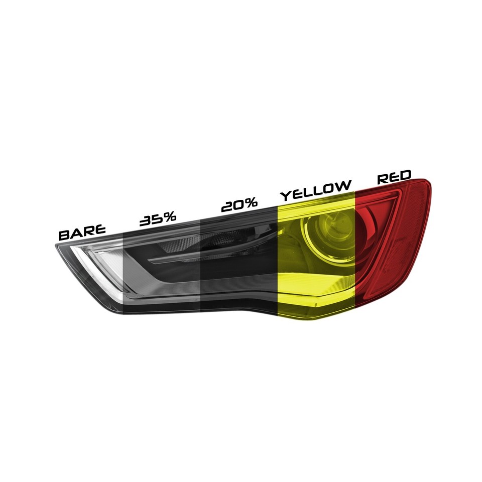 FOR 2022-2023 Tesla Model S Headlight Cutout SMOKE Precut Vinyl Tint ...