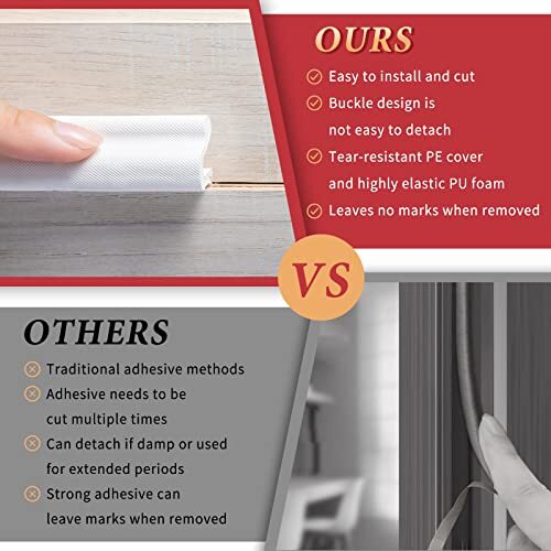 40 Feet Long Reach Weather Stripping Door Seal Strip with 4 PCS Door ...