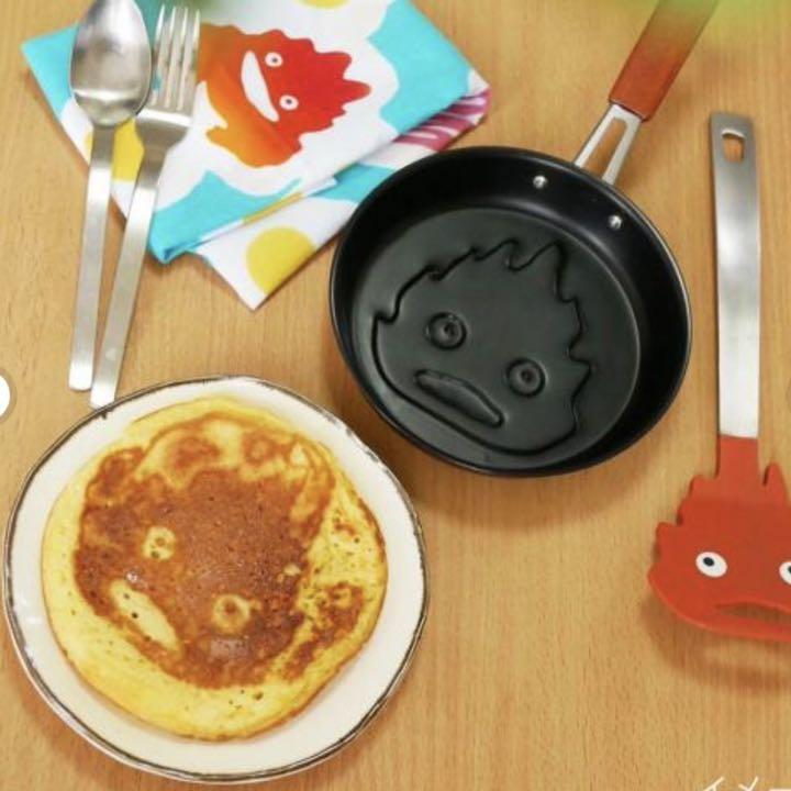 Howl's Moving Castle Calcifer Frying Pan & Spatula Φ17cm Studio Ghibli ...