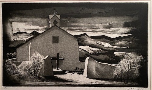 OLD CHURCH AT CUNDIYO (1976) by Doel Reed ~ Aquatint Etching | eBay