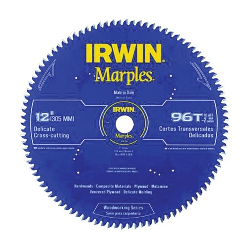 Irwin Marples 12” Chop Saw Blade Woodworking 96T 1807385 Resharpenable ...