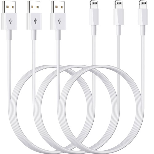3ft 3Pack Apple MFi Certified iPhone Charger Cord, USB to Lightning ...