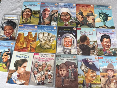 Who Was Book Lot of 17 Biography History Kids Chapter Books HQ (B1) | eBay