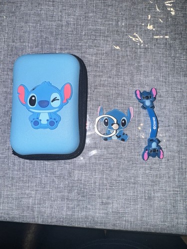 Stitch Themed Storage Case Stitch Shaped Phone Ring Holder & Cable ...