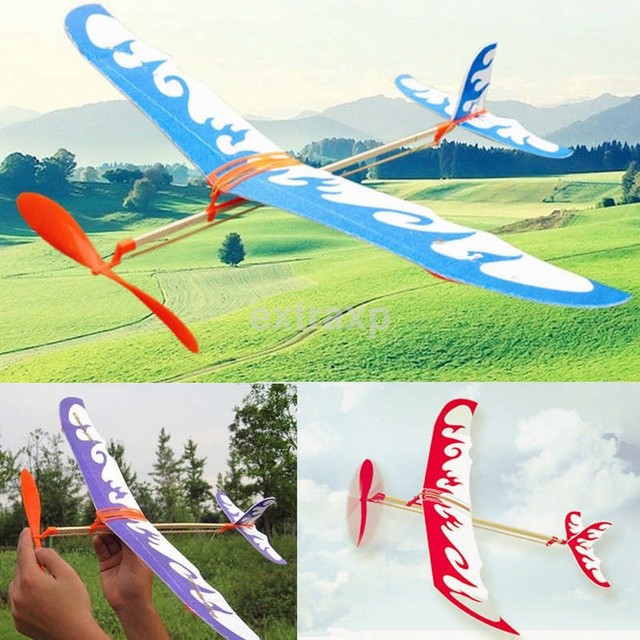 Elastic Rubber Band Powered DIY Foam Plane Kit Aircraft Model ...