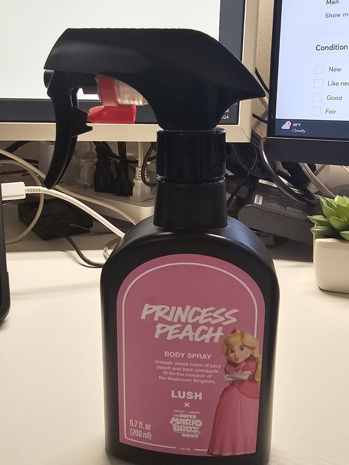 Lush x The Super Mario Bros. Movie Princess Peach Body Spray 6.7 oz LE ...