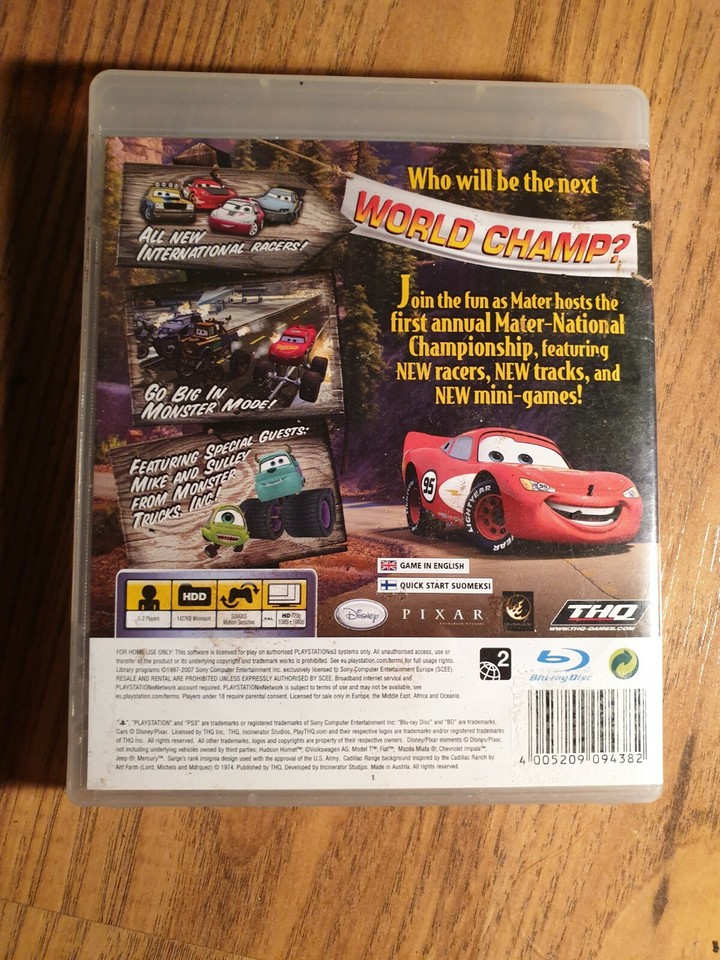 Cars Mater National Championship For Playstation 3 PS3 Complete With ...