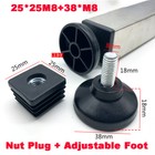 Square Height Adjustable Table Foot Furniture Leveling Machine Feet/Nut ...