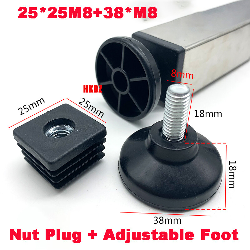 Square Height Adjustable Table Foot Furniture Leveling Machine Feet/Nut ...